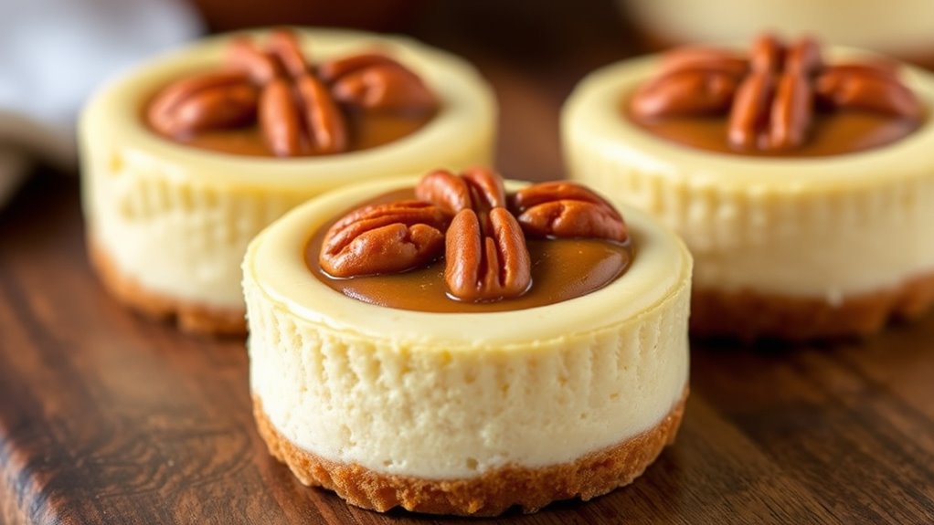Mini Pecan Pie Cheesecakes Recipe - Tasteful Twists